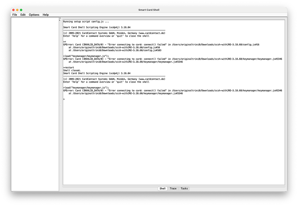 SmartCard shell issue - HSM - Nitrokey Support