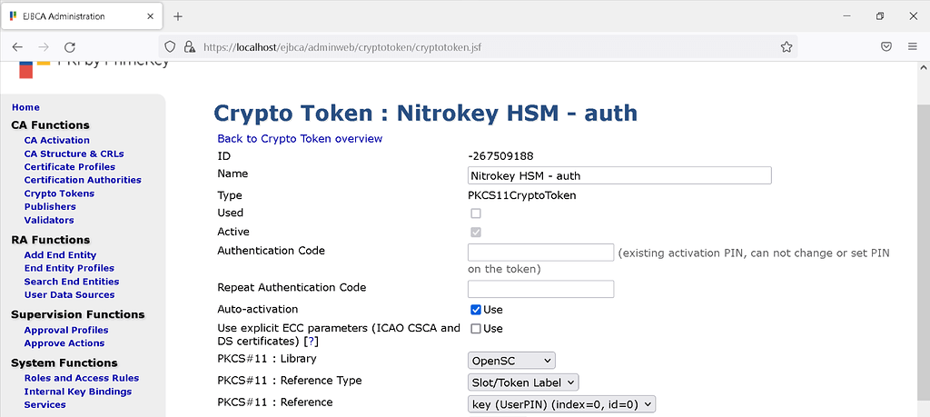 Nitrokey HSM with Key Authentication and EJBCA / XCA support - Nitrokeys - Nitrokey Support